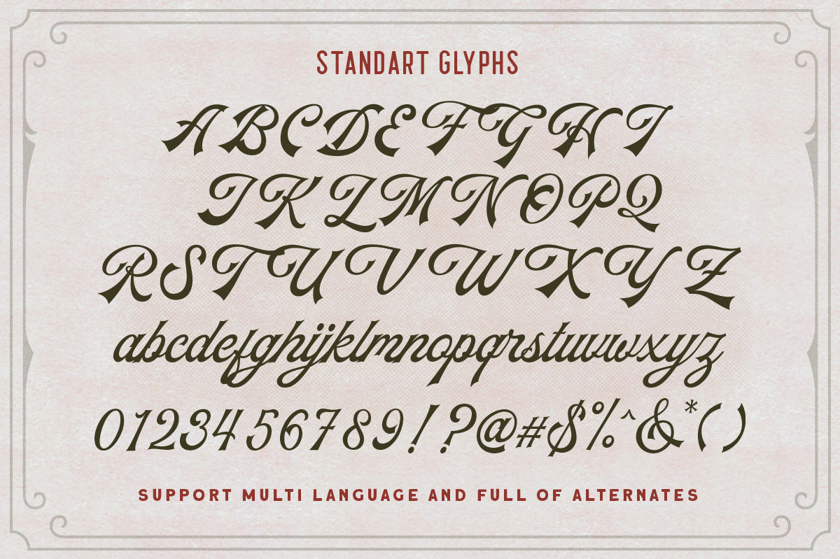 The Padlock - A Vintage Script - Letterhend Studio