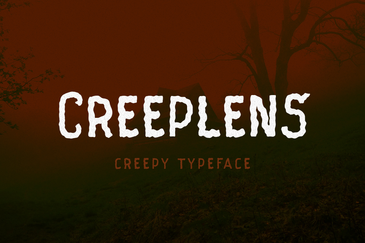 Creeplens - Creepy Typeface | Letterhend Studio