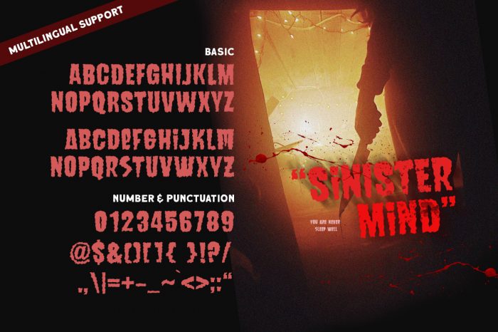 Sinister Mind - Horror Creepy Font - Letterhend Studio
