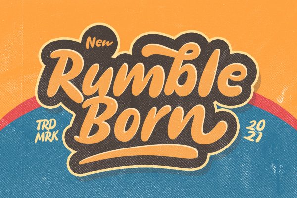 Rumble Born - Bold Display Typeface - Letterhend Studio