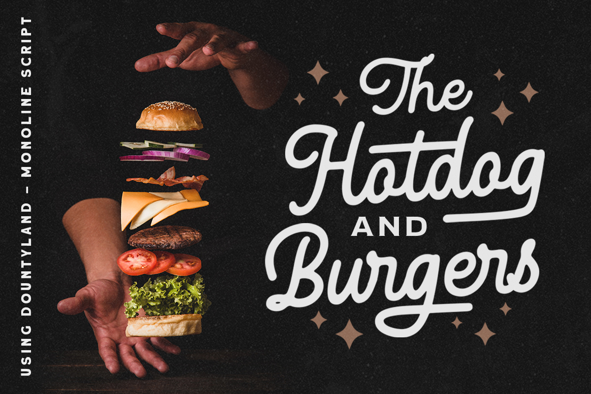 Dountyland - Monoline Script | Letterhend Studio