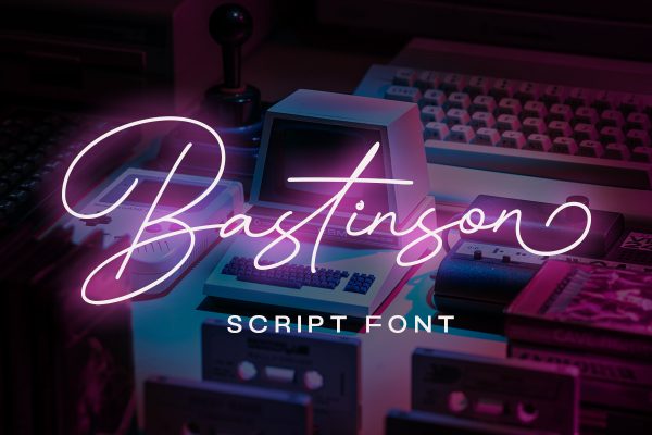 Bastinson - Monoline Script Font - Letterhend Studio