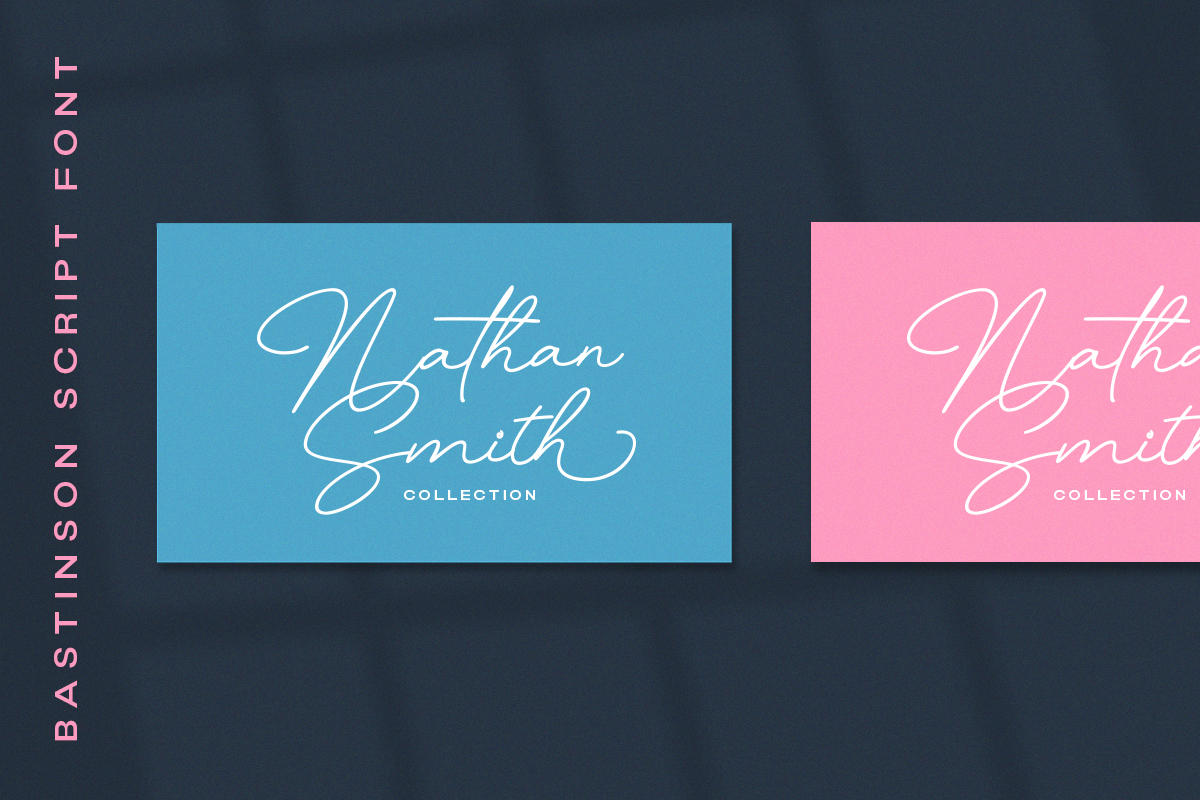 Bastinson - Monoline Script Font - Letterhend Studio