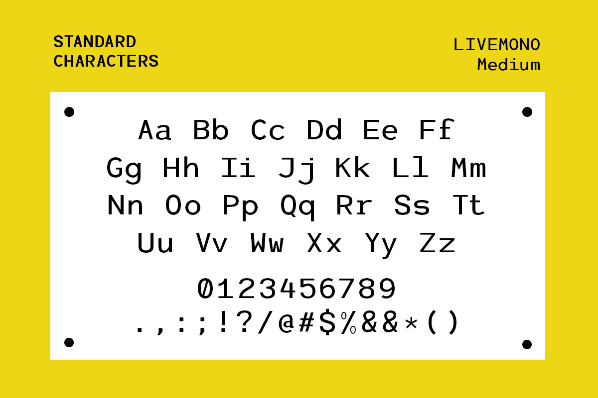 Livemono - A Monospaced Sans Serif - Letterhend Studio