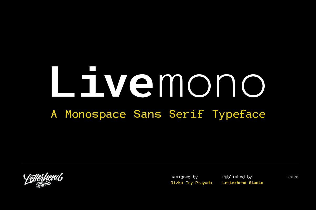 Livemono - A Monospaced Sans Serif | Letterhend Studio