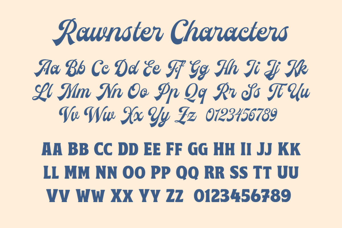The Rawnster Font Duo - With Bonus! | Letterhend Studio