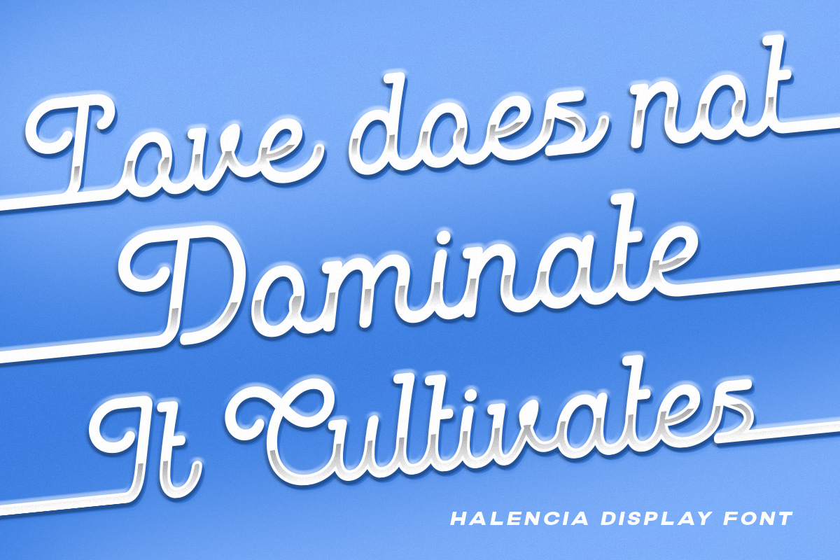 Halencia - Monoline Script | Letterhend Studio