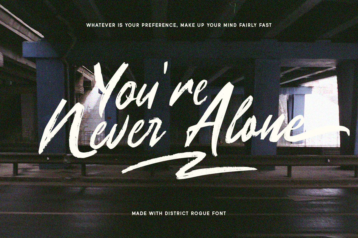 District Rogue - Handrawn Brush Font | Letterhend Studio