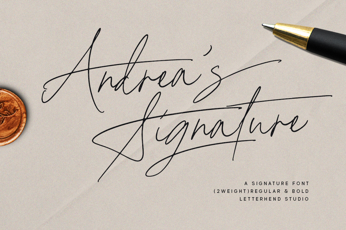 Andrea's Signature | Letterhend Studio