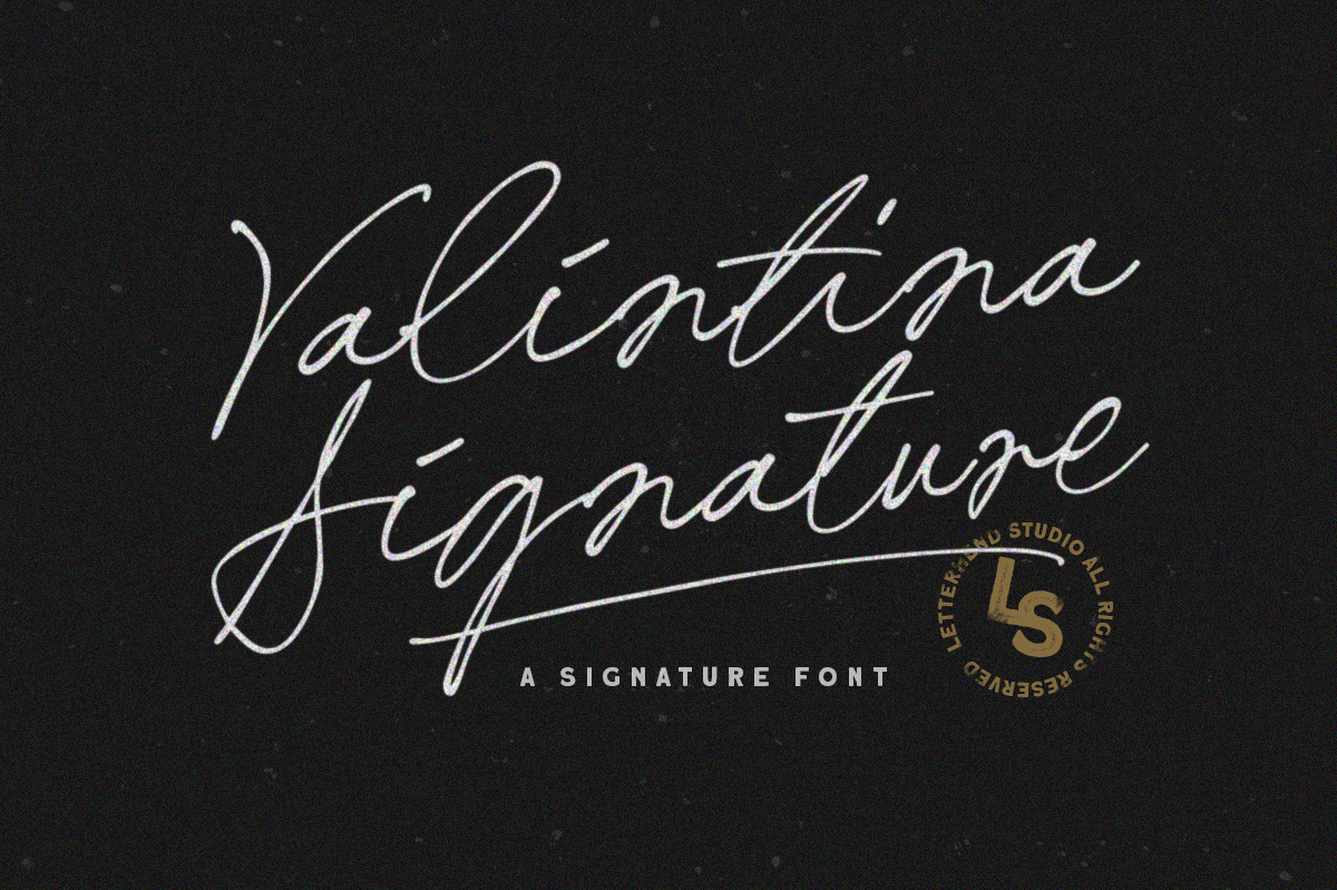 Valintina Signature Script | Letterhend Studio
