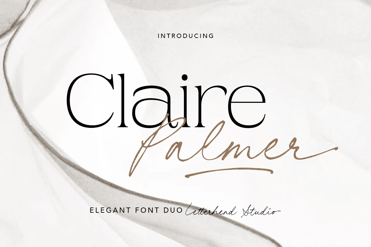 Claire Palmer- Elegant Font Duo | Letterhend Studio