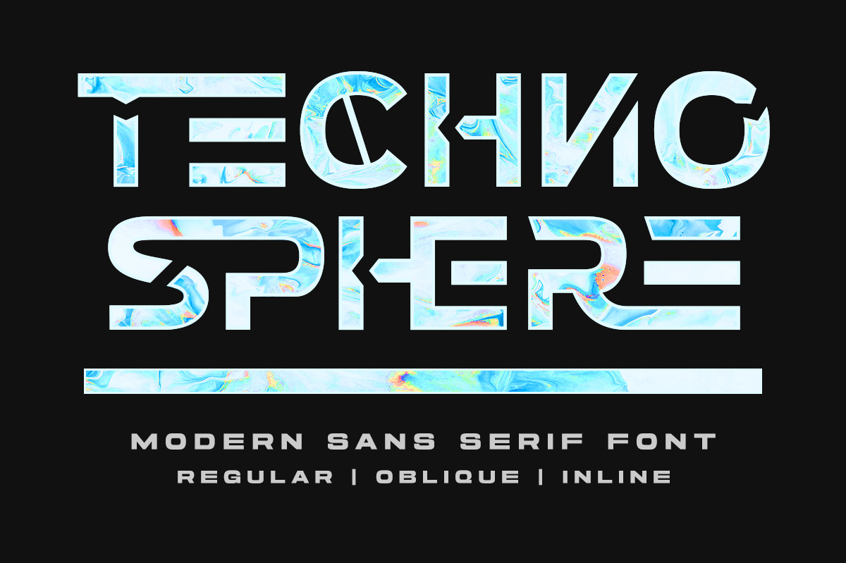 Techno Sphere - Modern Sans Serif Font | Letterhend Studio