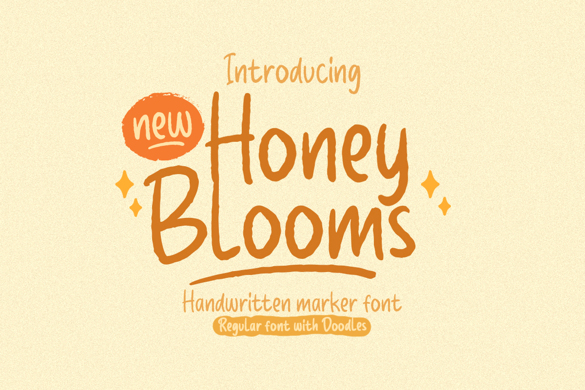 Honey Blooms - Handwritten Marker Font | Letterhend Studio