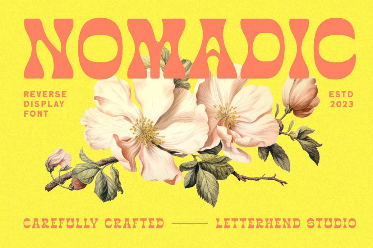 Nomadic - Reverse Display Font | Letterhend Studio