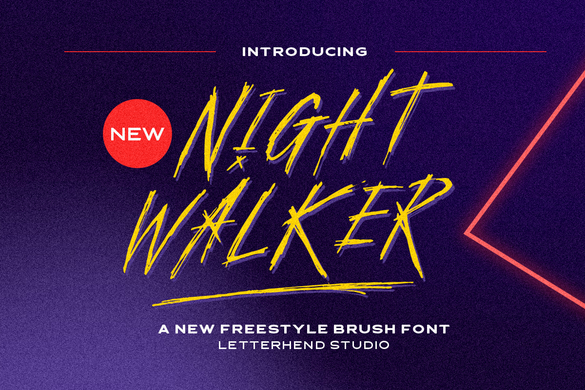 Night Walker - Freestyle Brush Font | Letterhend Studio