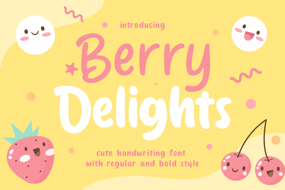 Berry Delight - Cute Handwitting Font | Letterhend Studio