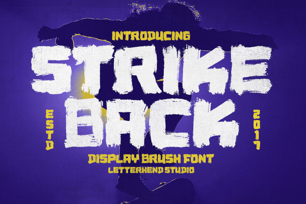 Strike Back - Display Brush Font | Letterhend Studio