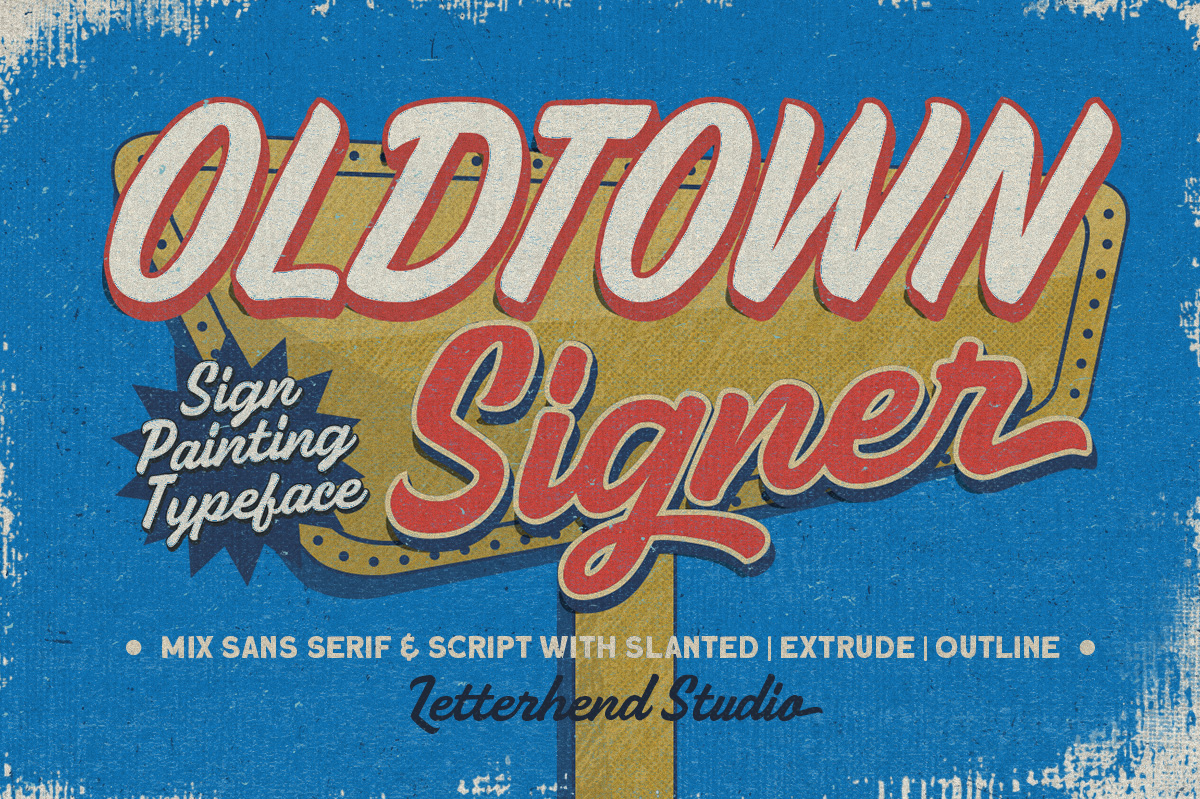 Oldtown Signer - Sign Painting Typeface | Letterhend Studio