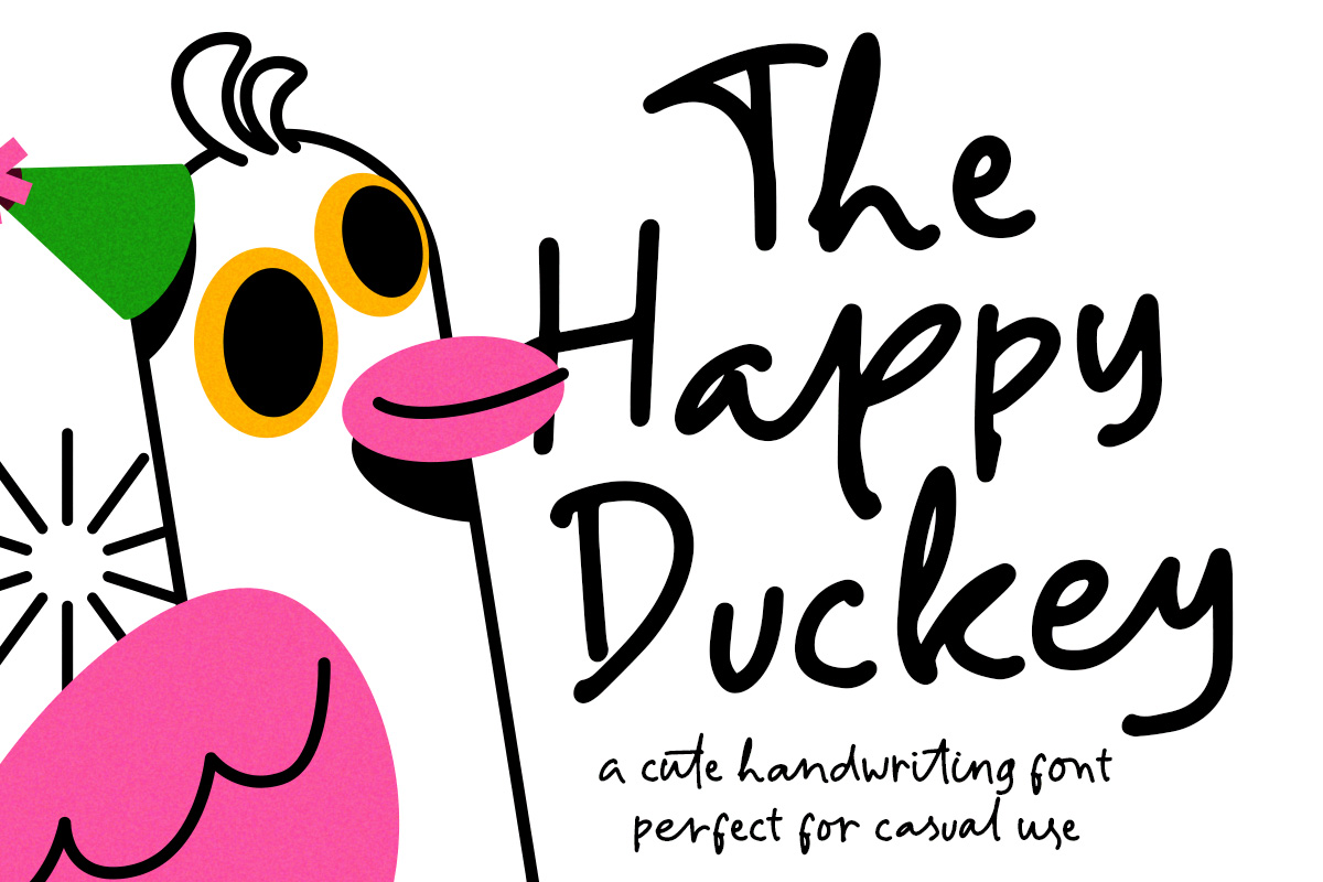 The Happy Duckey Handwritten Font | Letterhend Studio