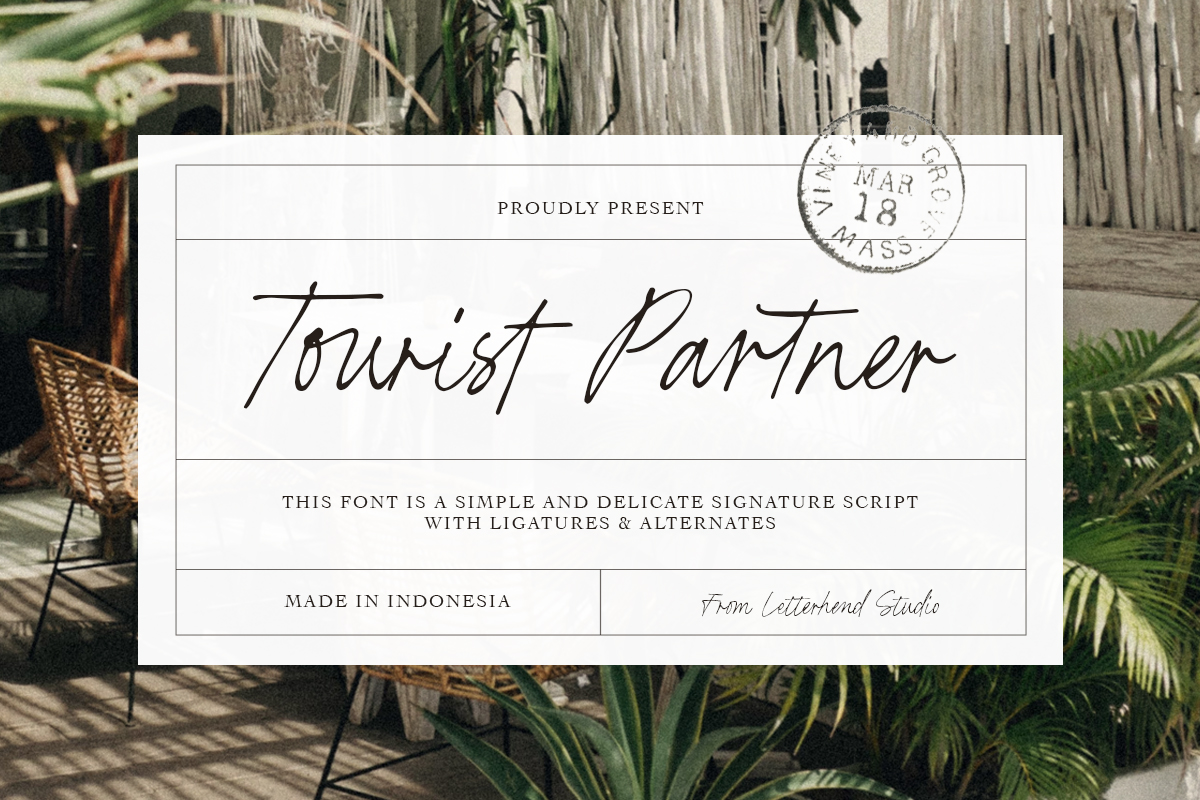 Tourist Partner Signature Script | Letterhend Studio