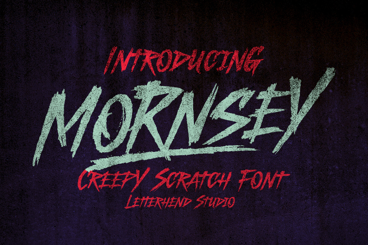 Mornsey Creepy Scratch Font | Letterhend Studio