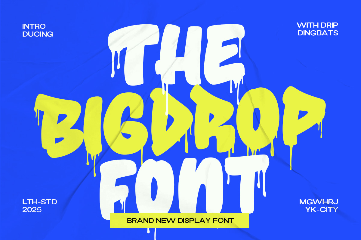 The Big Drop - Graffiti Bold Display Font | Letterhend Studio